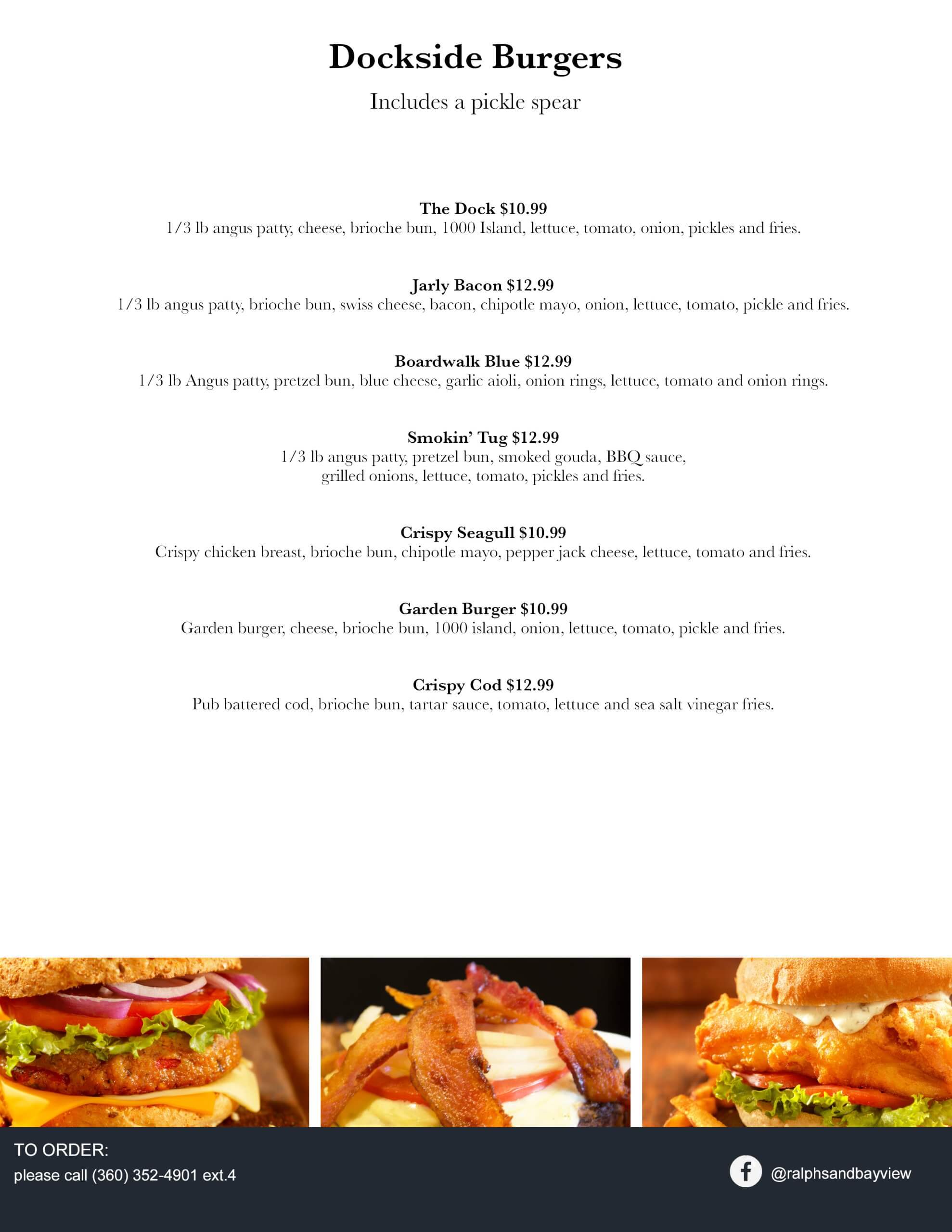 Bayview Deli Menu - Stormans